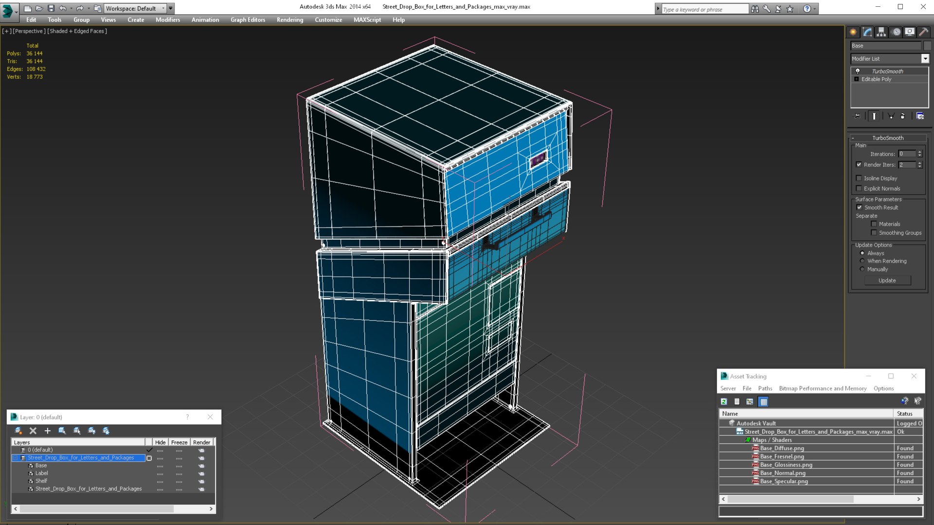 3D Street Drop Box For Letters And Packages Model - TurboSquid 2017670