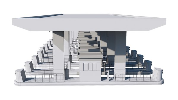 Highway Toll Booth 3D - TurboSquid 1748440
