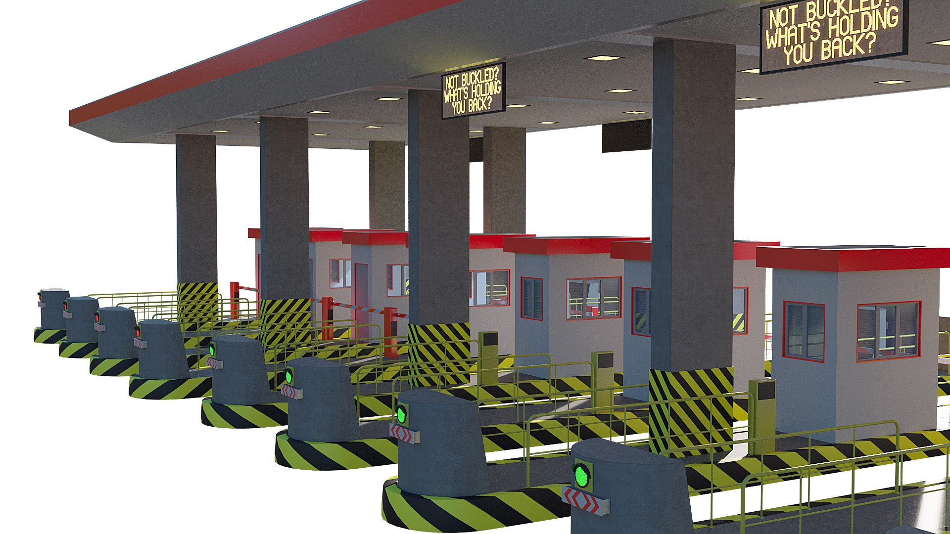 Highway Toll Booth 3D - TurboSquid 1748440