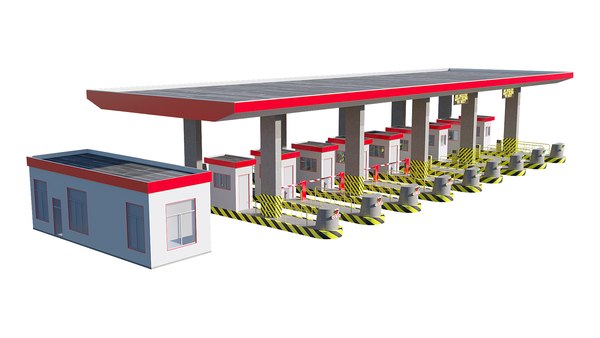 Highway Toll Booth 3D - TurboSquid 1748440