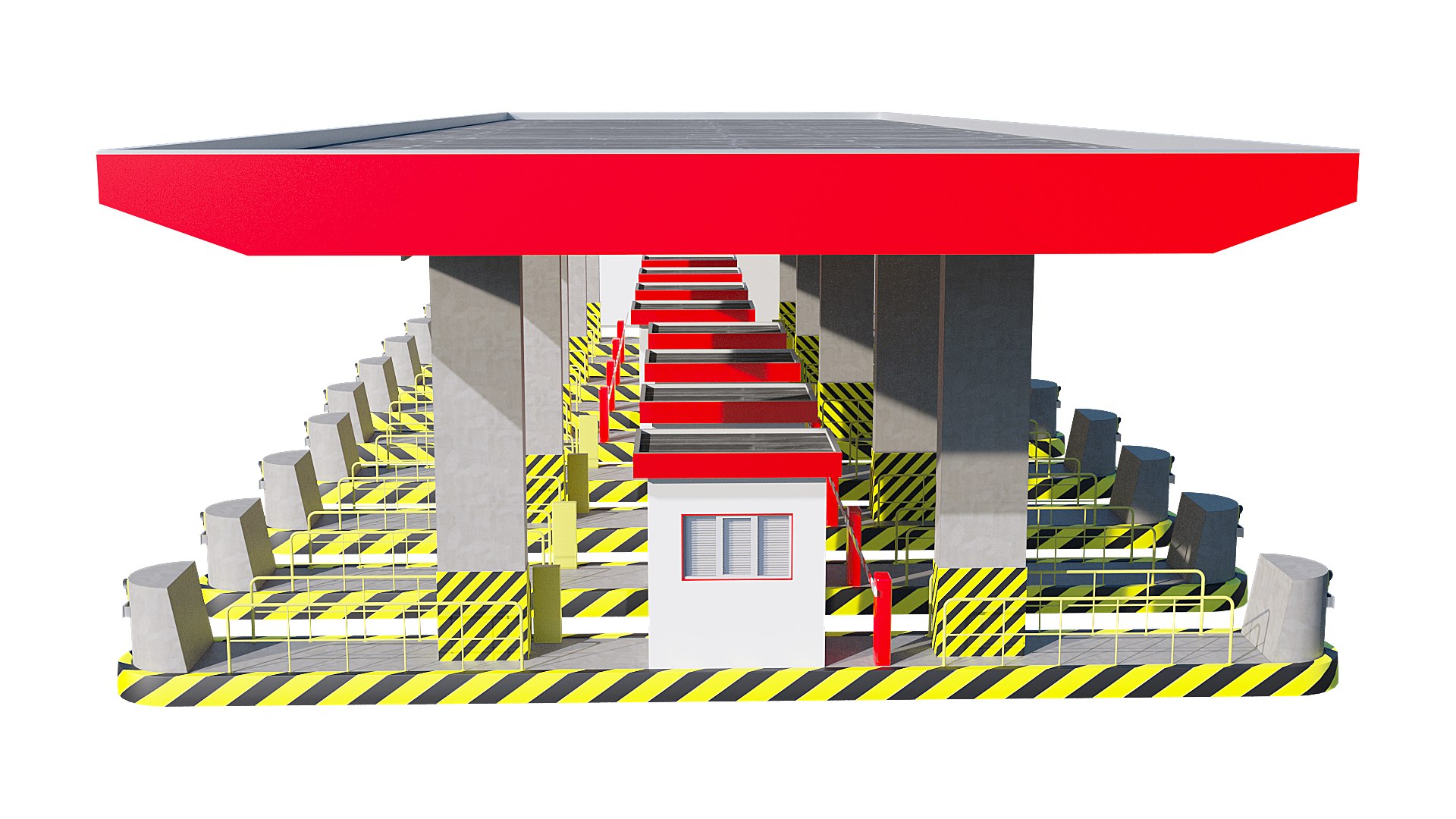 Highway Toll Booth 3D - TurboSquid 1748440