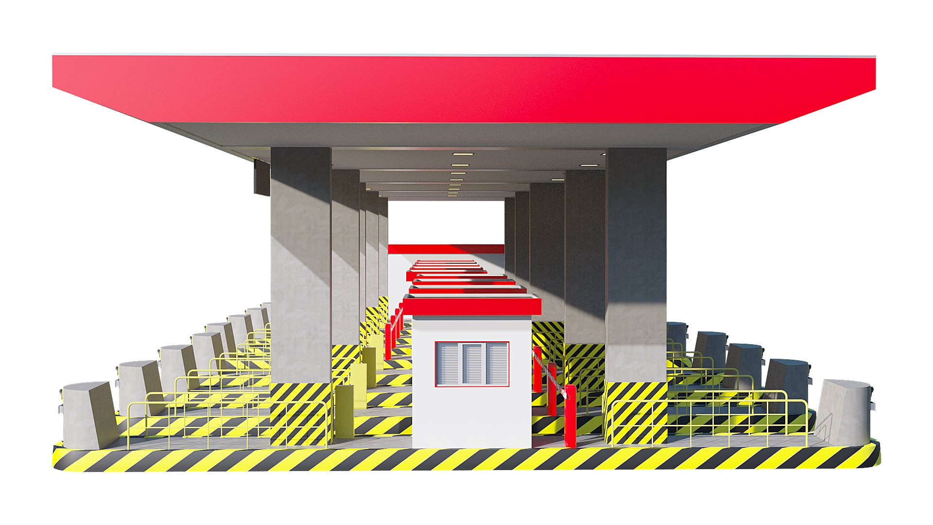 Highway Toll Booth 3D - TurboSquid 1748440