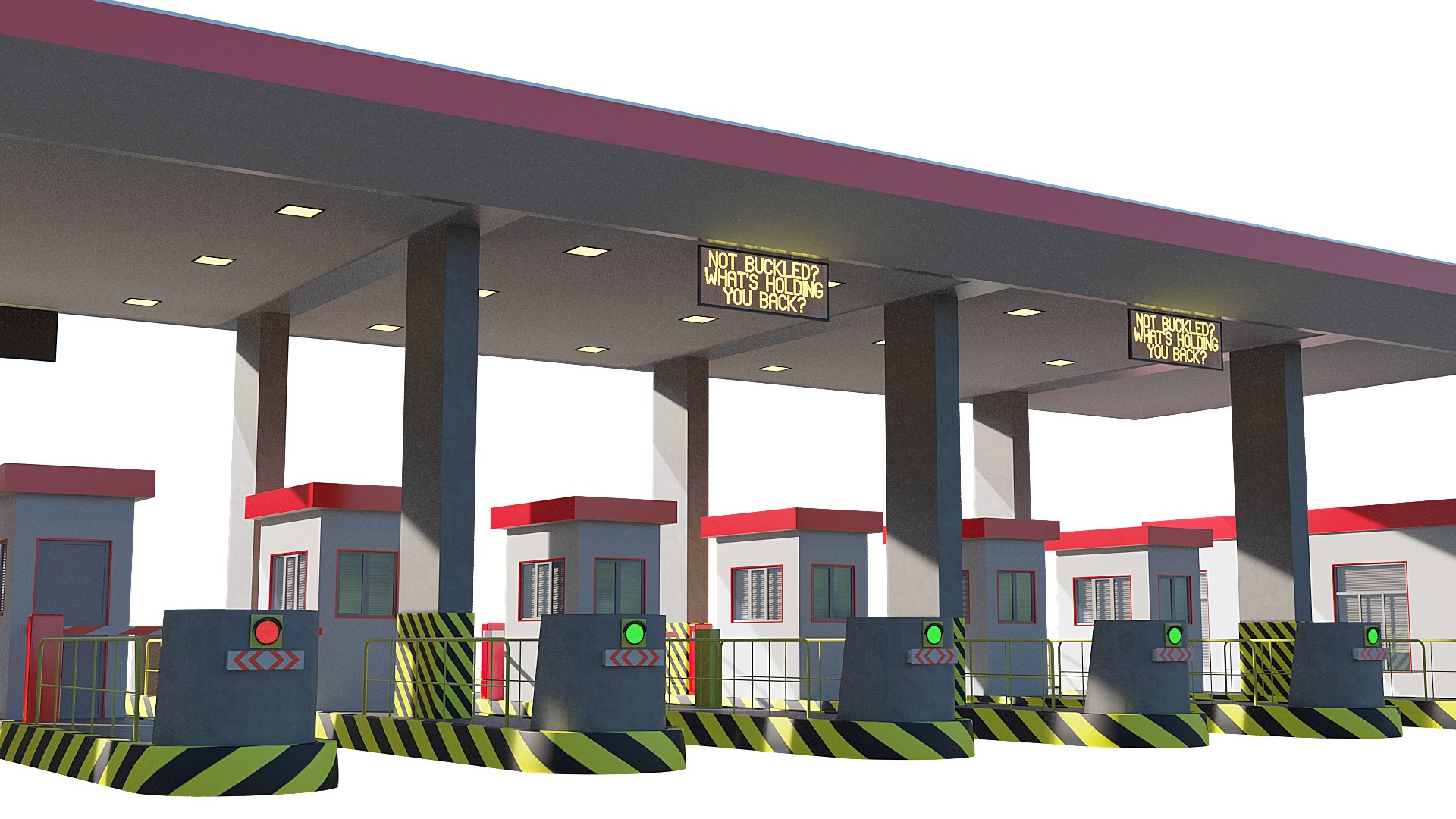 Highway Toll Booth 3D - TurboSquid 1748440
