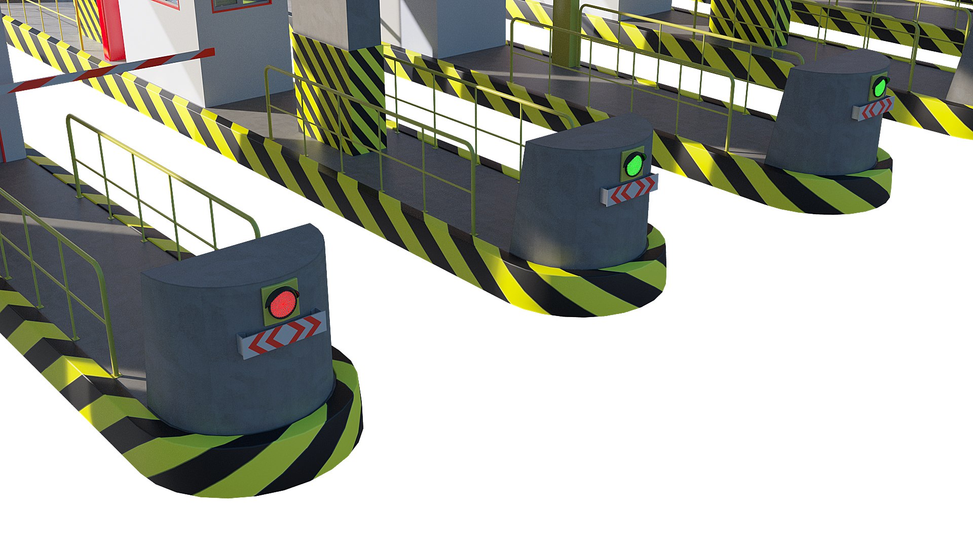 Highway Toll Booth 3D - TurboSquid 1748440