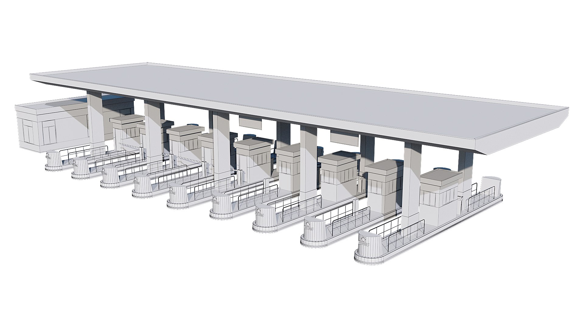 Highway Toll Booth 3D - TurboSquid 1748440
