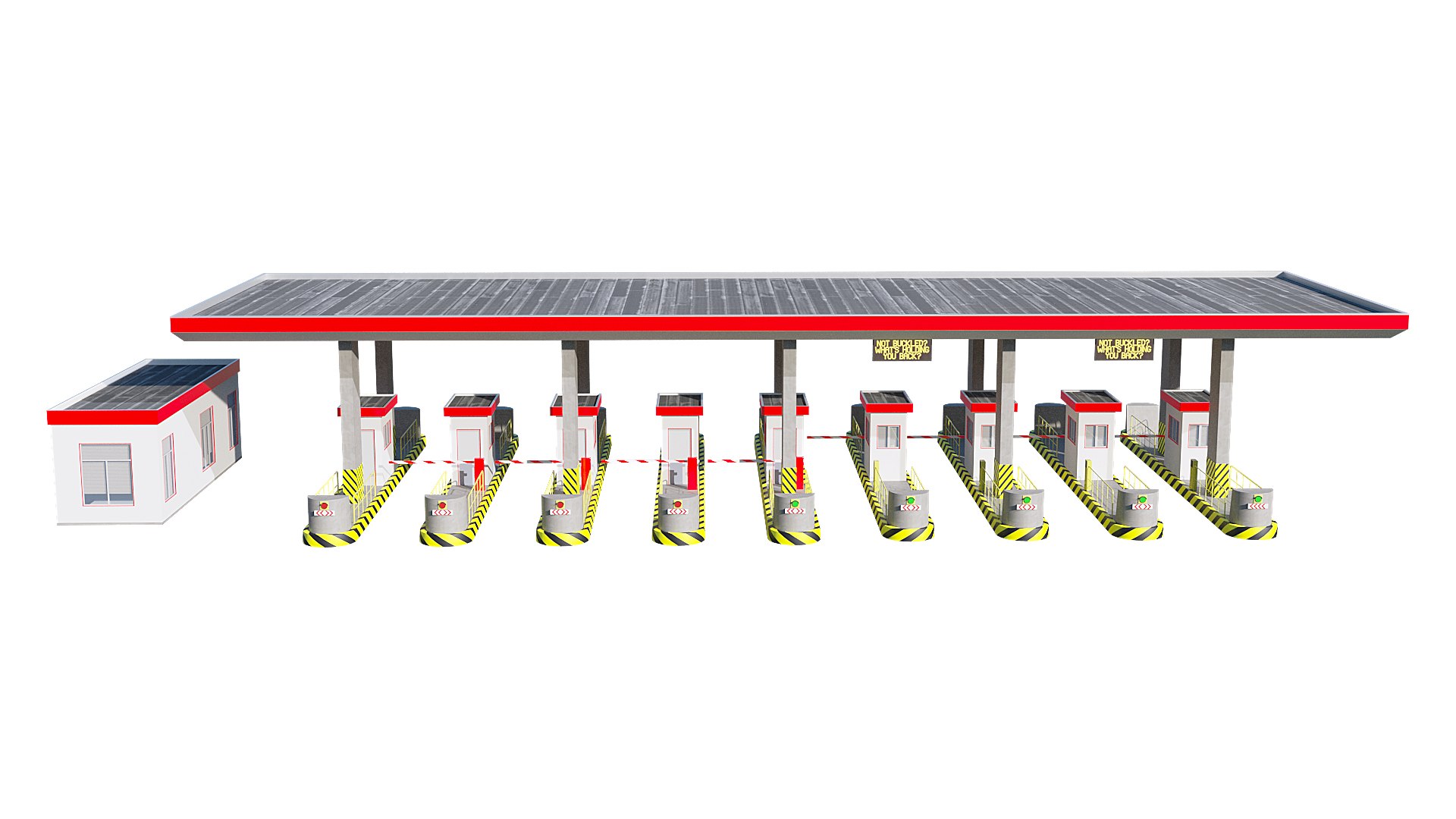 Highway Toll Booth 3D - TurboSquid 1748440