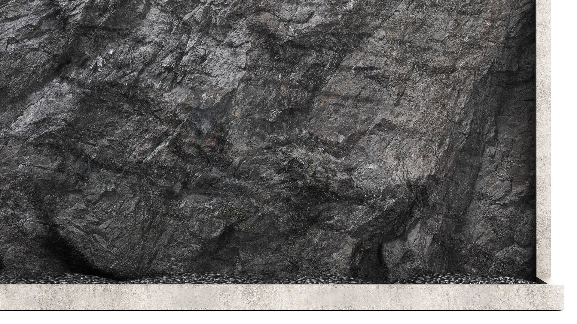 Wall Composition Black Stone Rock 3D - TurboSquid 2063210