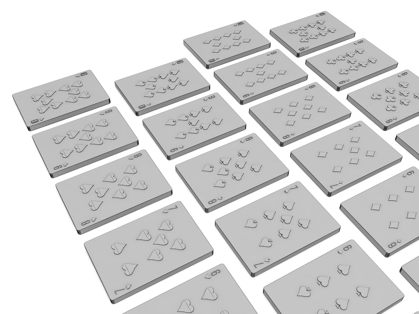 Playing Card Chip Collection 3D Model - TurboSquid 1772987