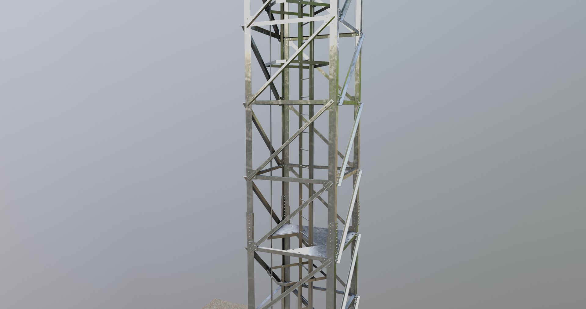 3D 16 Meter Steel Lattice Tower - TurboSquid 2079204