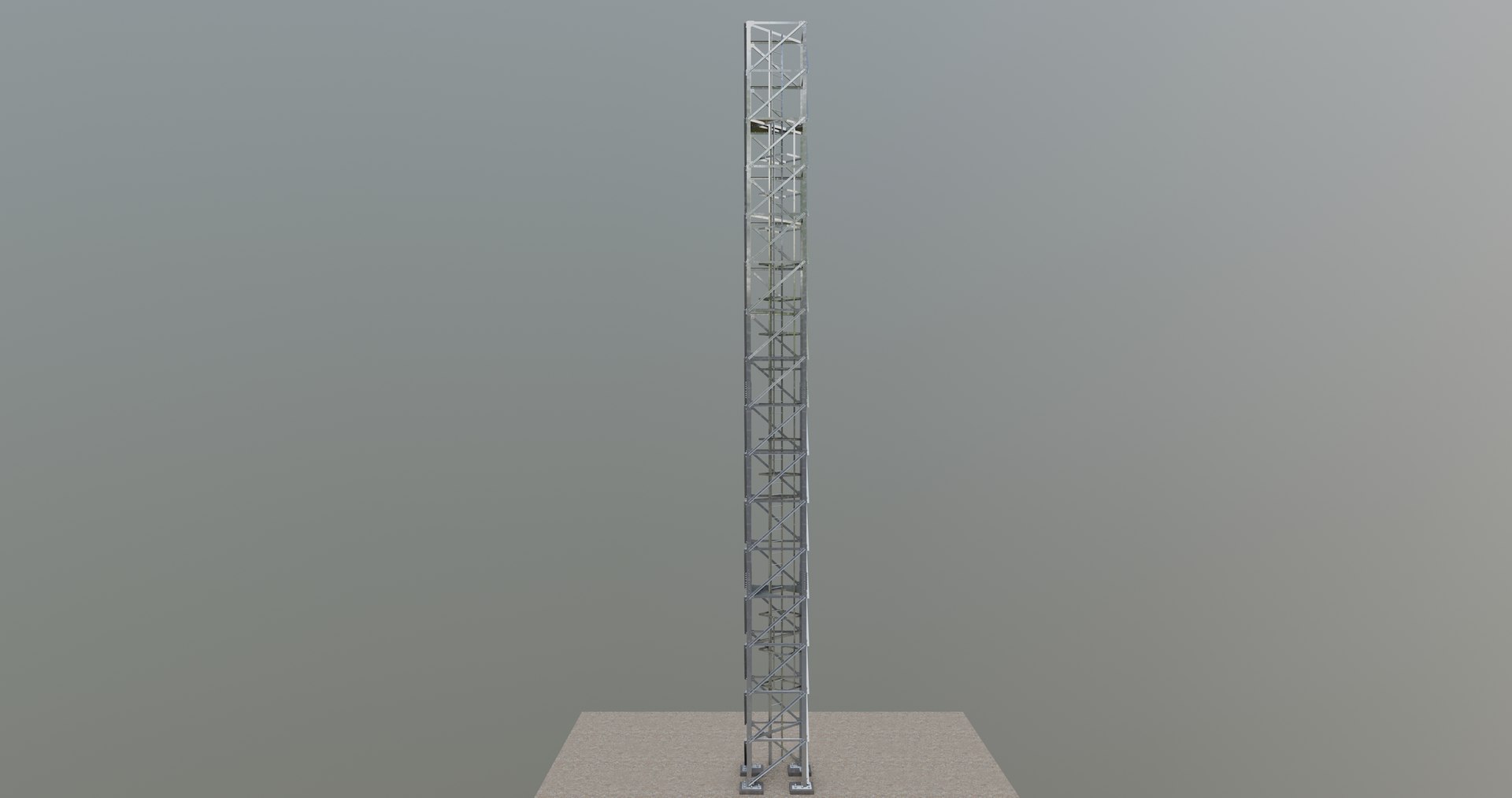 3D 16 Meter Steel Lattice Tower - TurboSquid 2079204