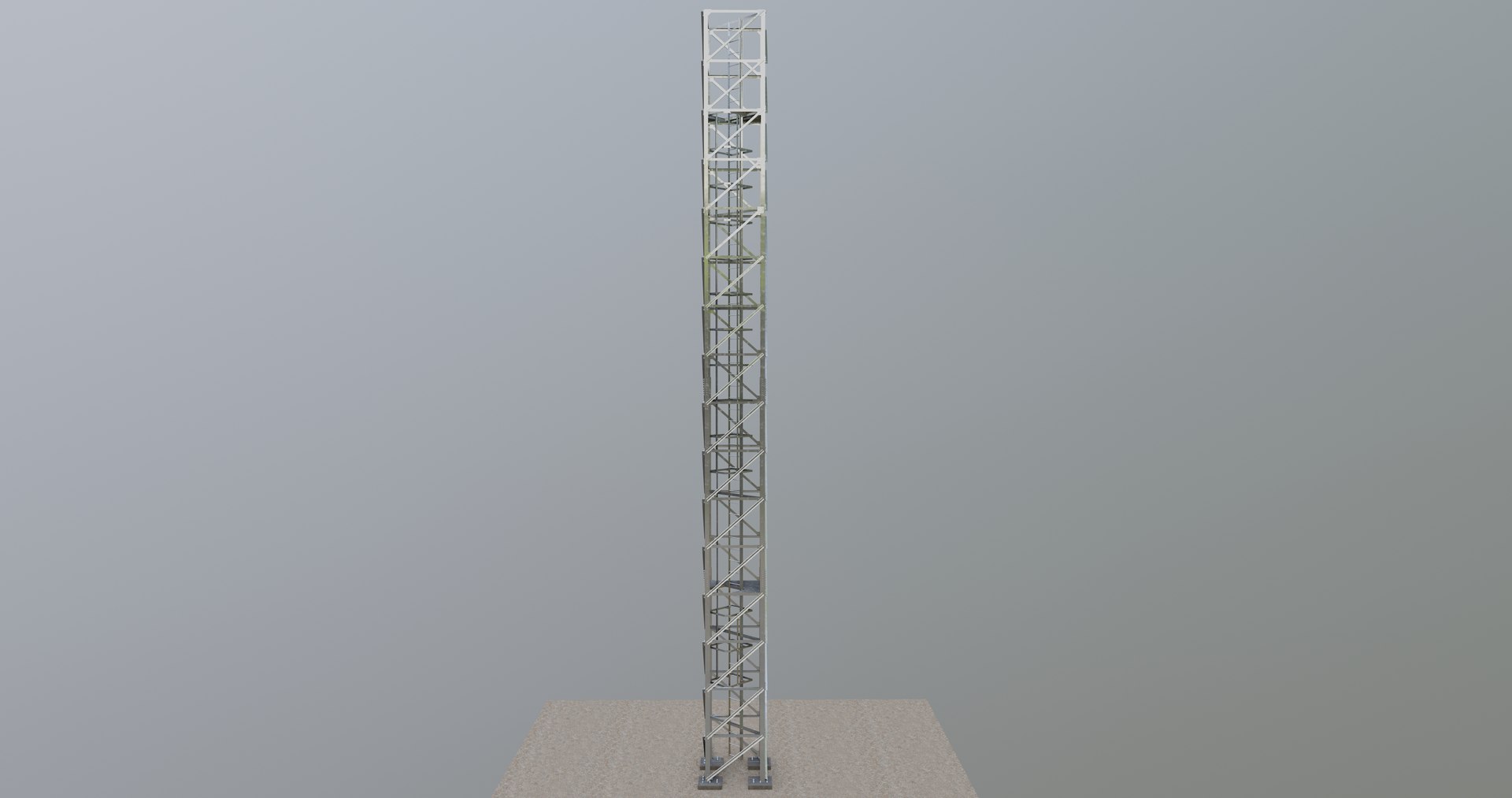 3D 16 Meter Steel Lattice Tower - TurboSquid 2079204