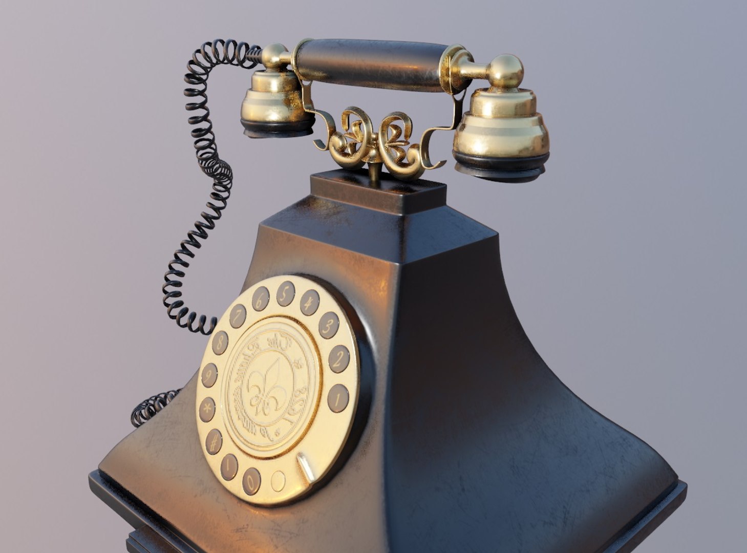 Retro vintage landline 3D model - TurboSquid 1372870
