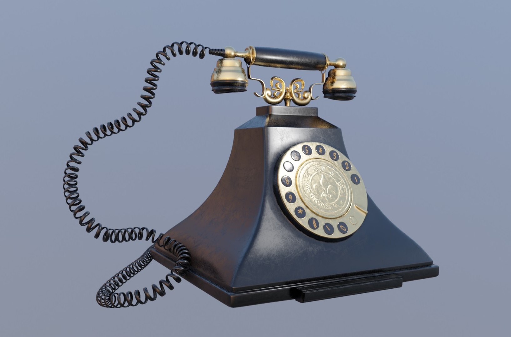 Retro vintage landline 3D model - TurboSquid 1372870