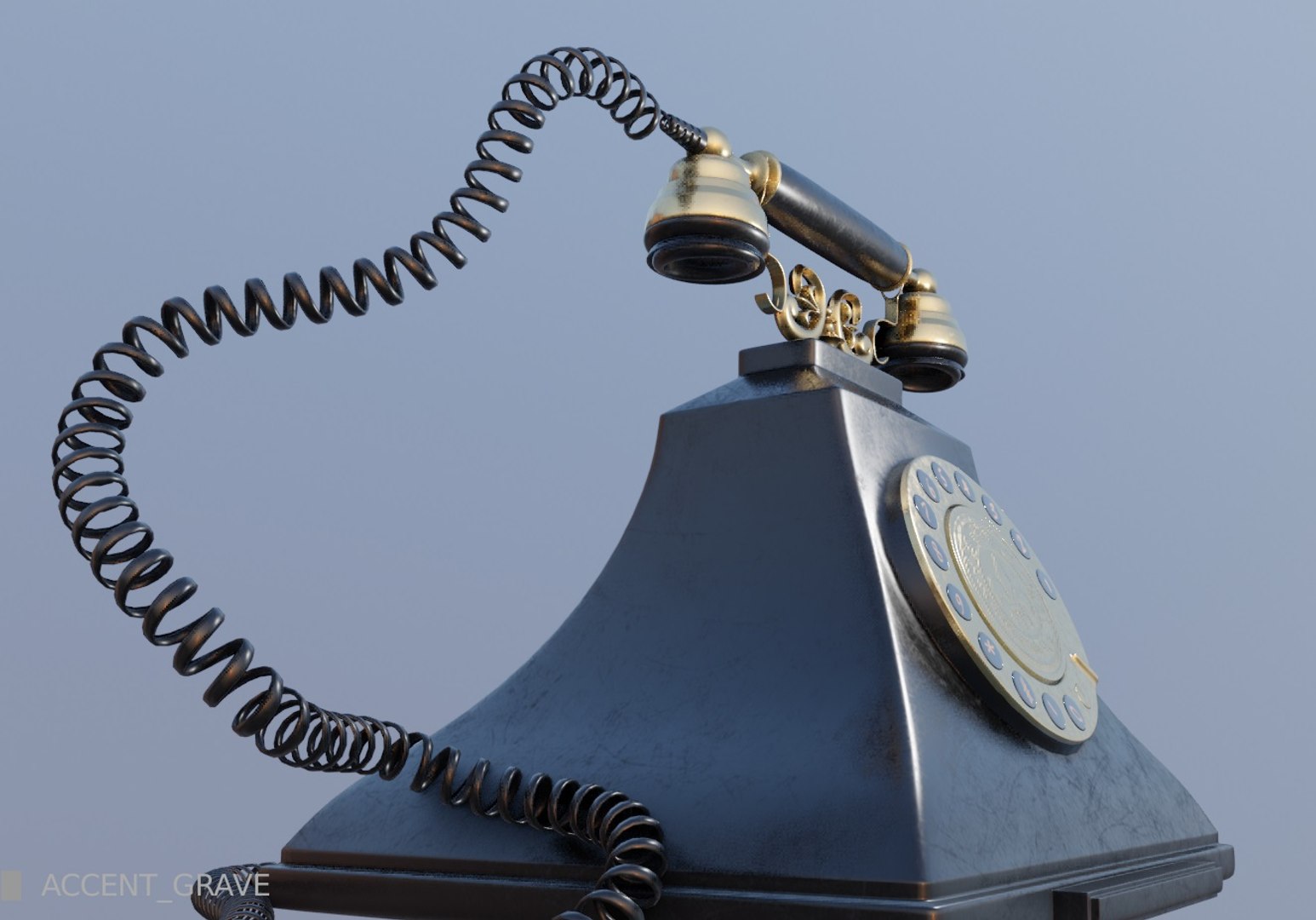 Retro vintage landline 3D model - TurboSquid 1372870