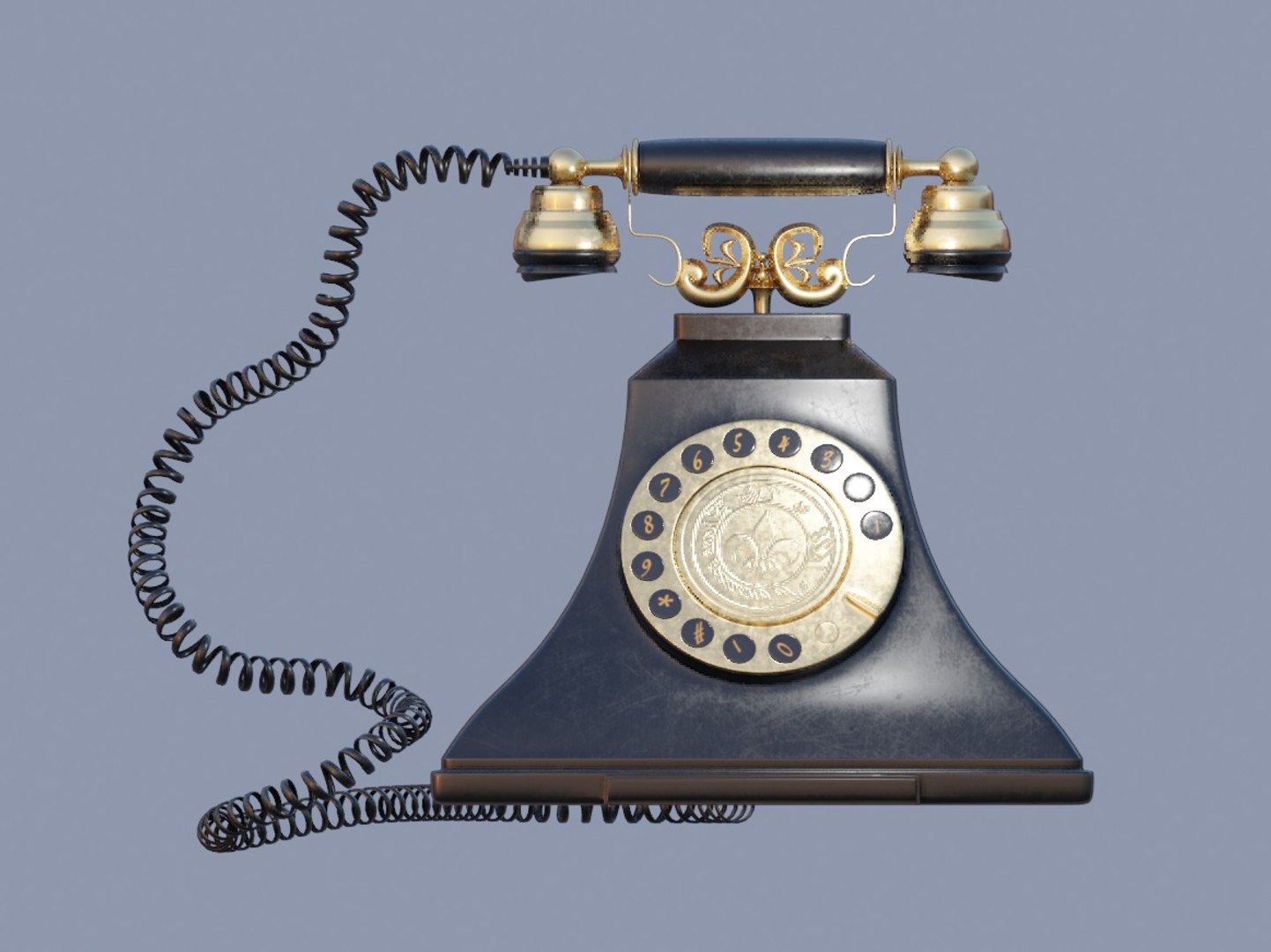 Retro vintage landline 3D model - TurboSquid 1372870