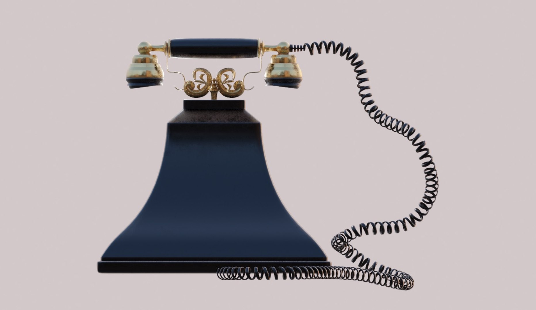 Retro vintage landline 3D model - TurboSquid 1372870