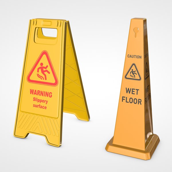 3d folding floor sign model