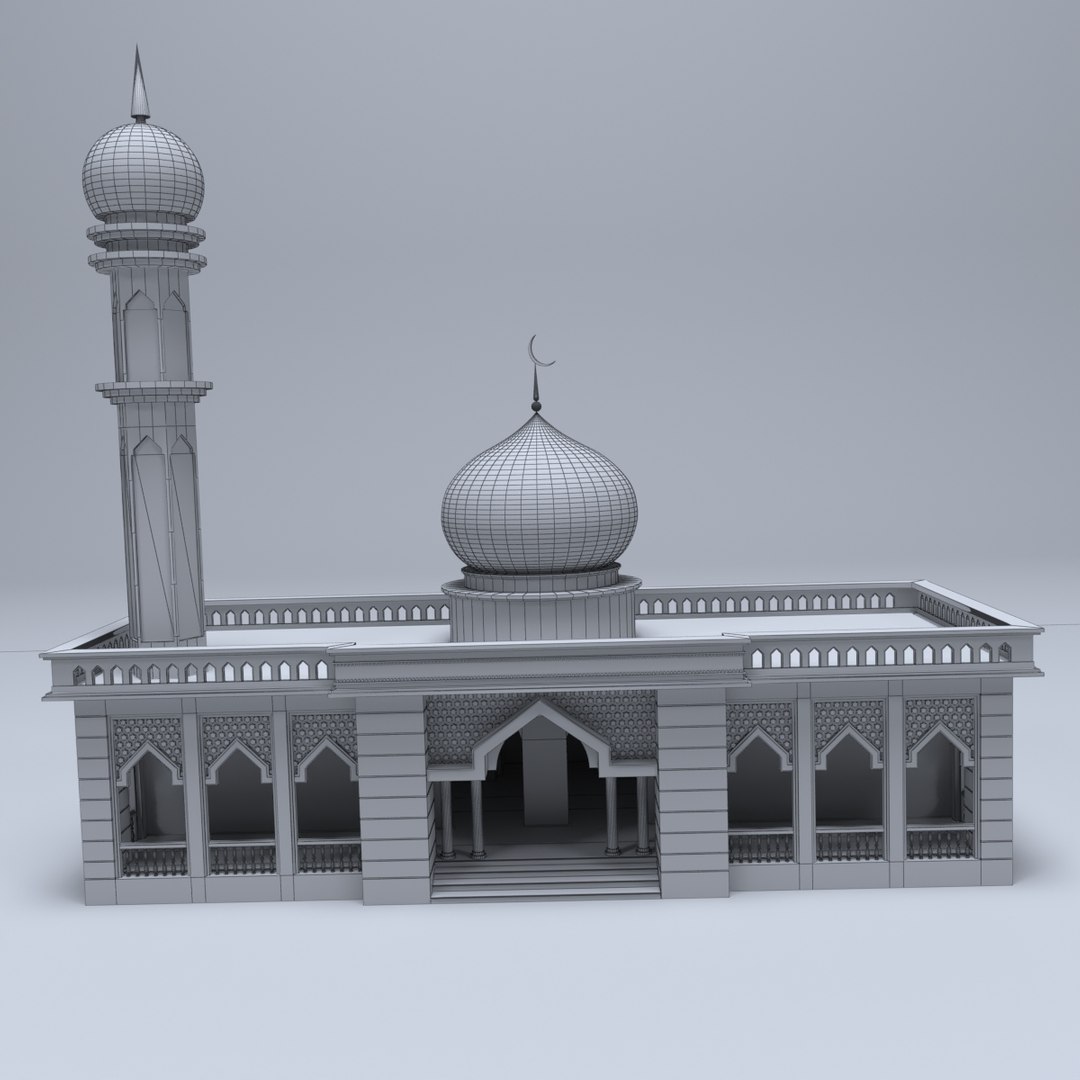 3D mosque model - TurboSquid 1556659