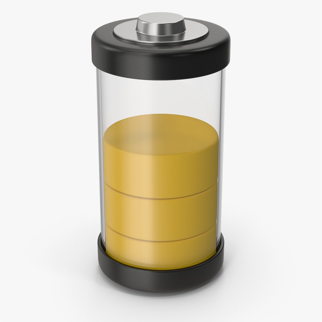 3D Half Charged Battery - TurboSquid 1948798