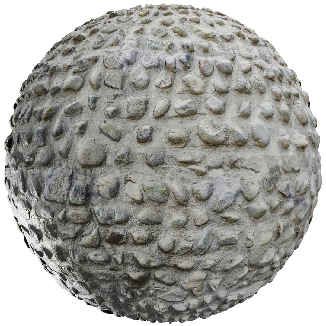 3D PBR Stone Texture 07 -River Rock- Pebble Stone - 4K Scanned ...