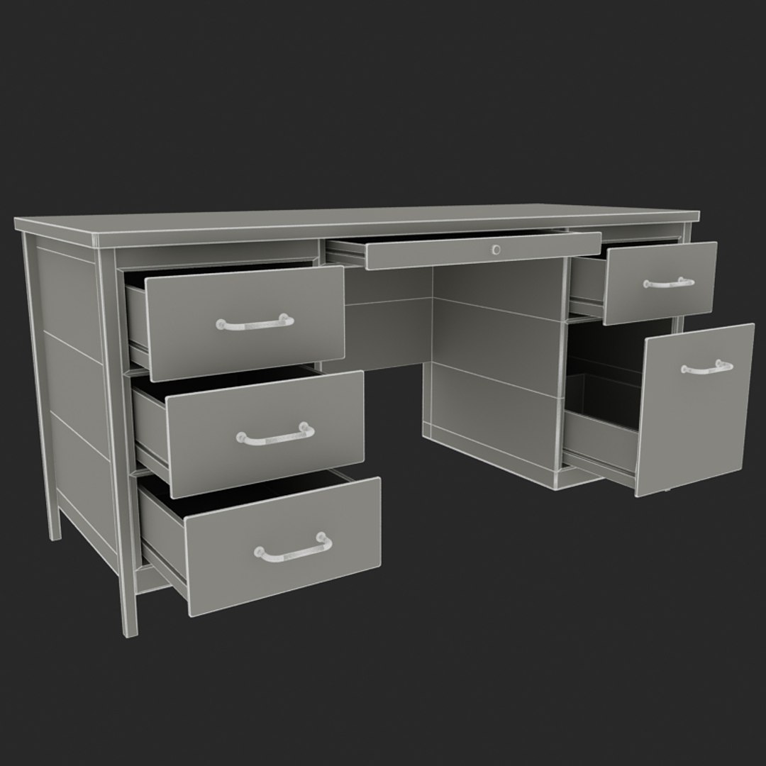 Office Desk 3d Model