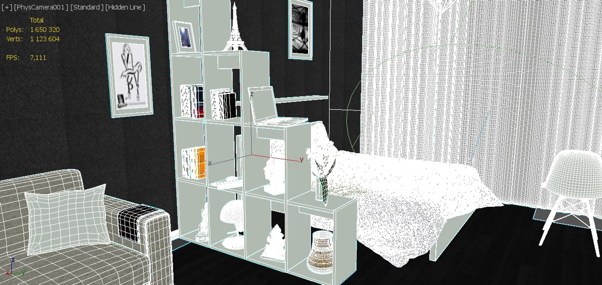 Partition Room Bed 3D - TurboSquid 1419643