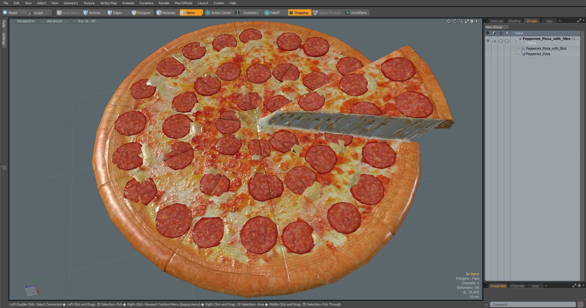 3D Model Pepperoni Pizza With Slice - TurboSquid 2243039
