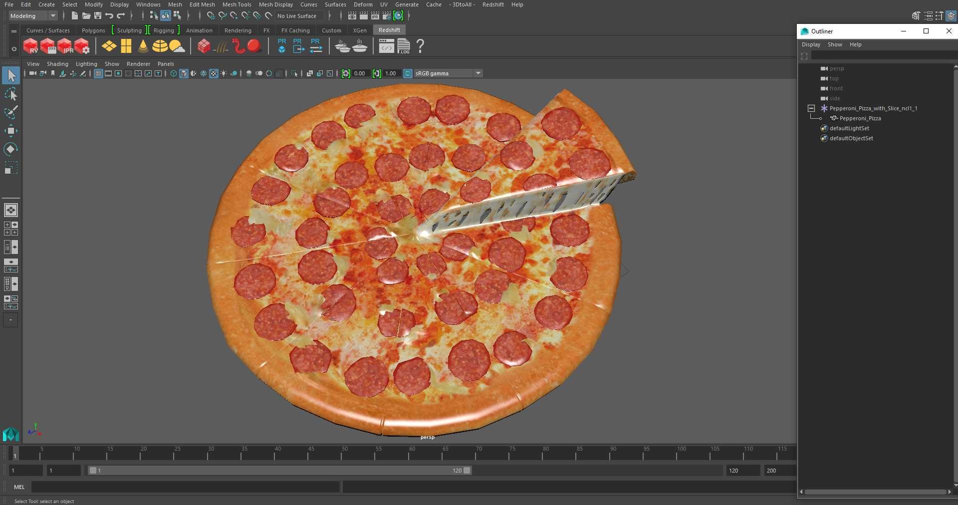 3D Model Pepperoni Pizza With Slice - TurboSquid 2243039