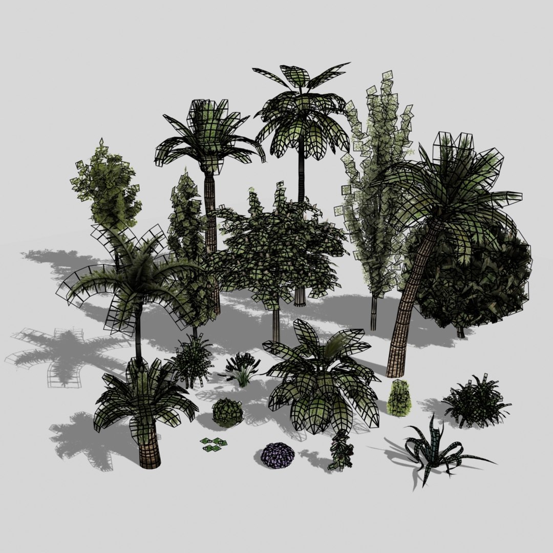 3ds max 20 trees shrubs