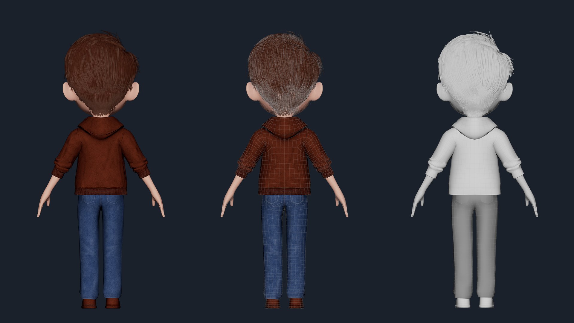 Cartoon Boy Cute Rigged 3D Model - TurboSquid 2170746