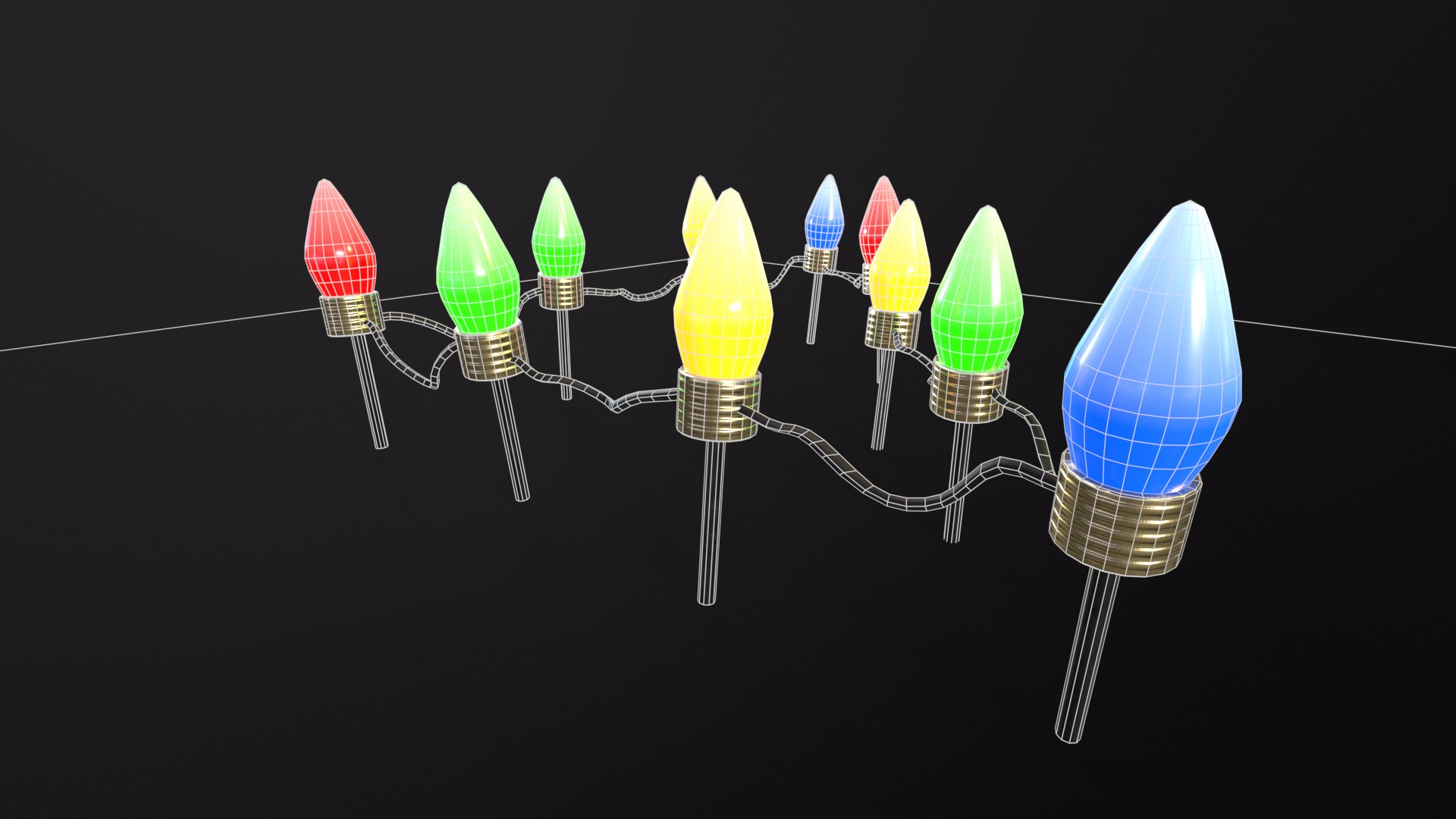 Standing Christmas Lights for Exterior 3D - TurboSquid 2175297