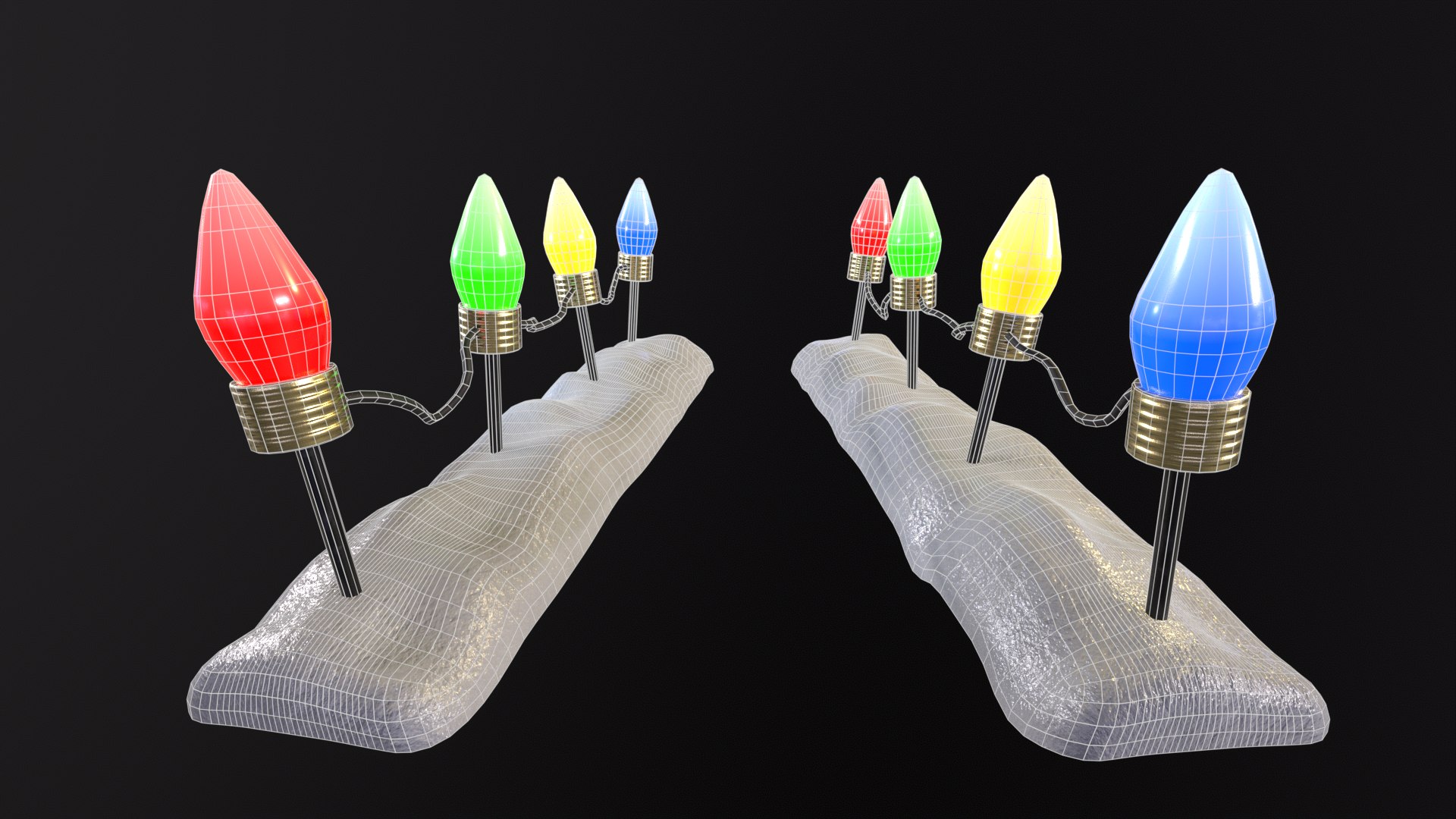Standing Christmas Lights for Exterior 3D - TurboSquid 2175297