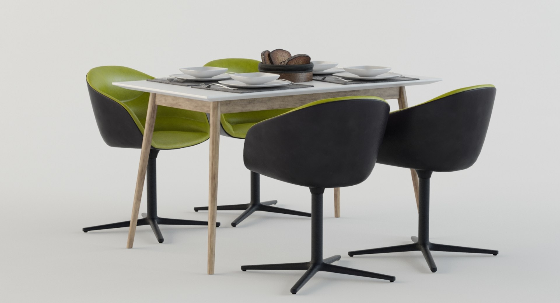 Dining Table Set Design Model - TurboSquid 1325858