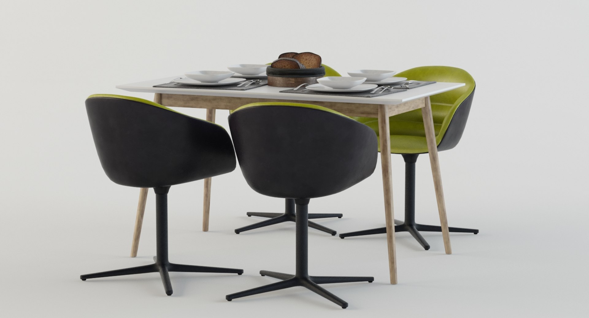 Dining Table Set Design Model - TurboSquid 1325858