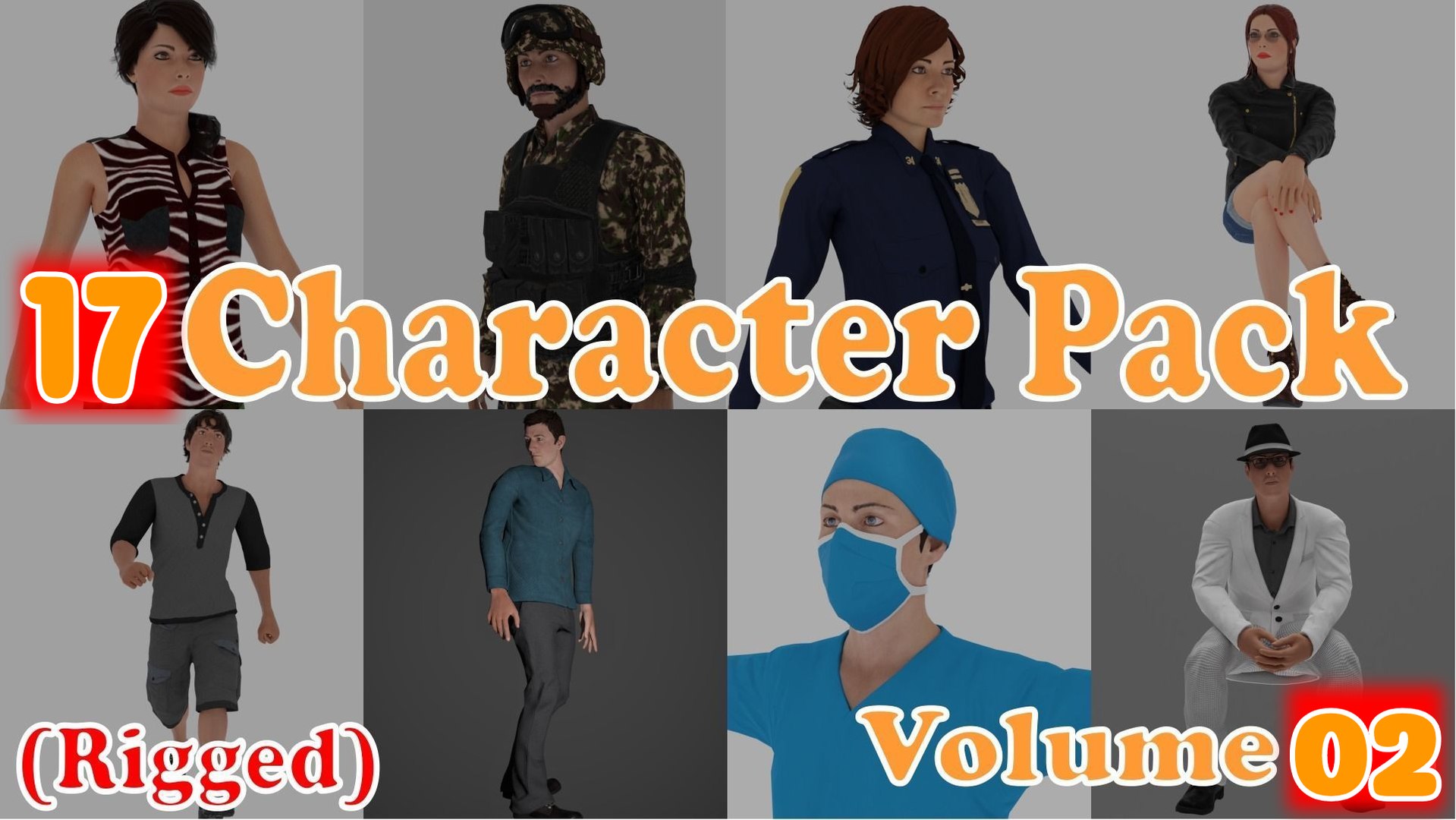 Character Pack 3D Model - TurboSquid 1681771