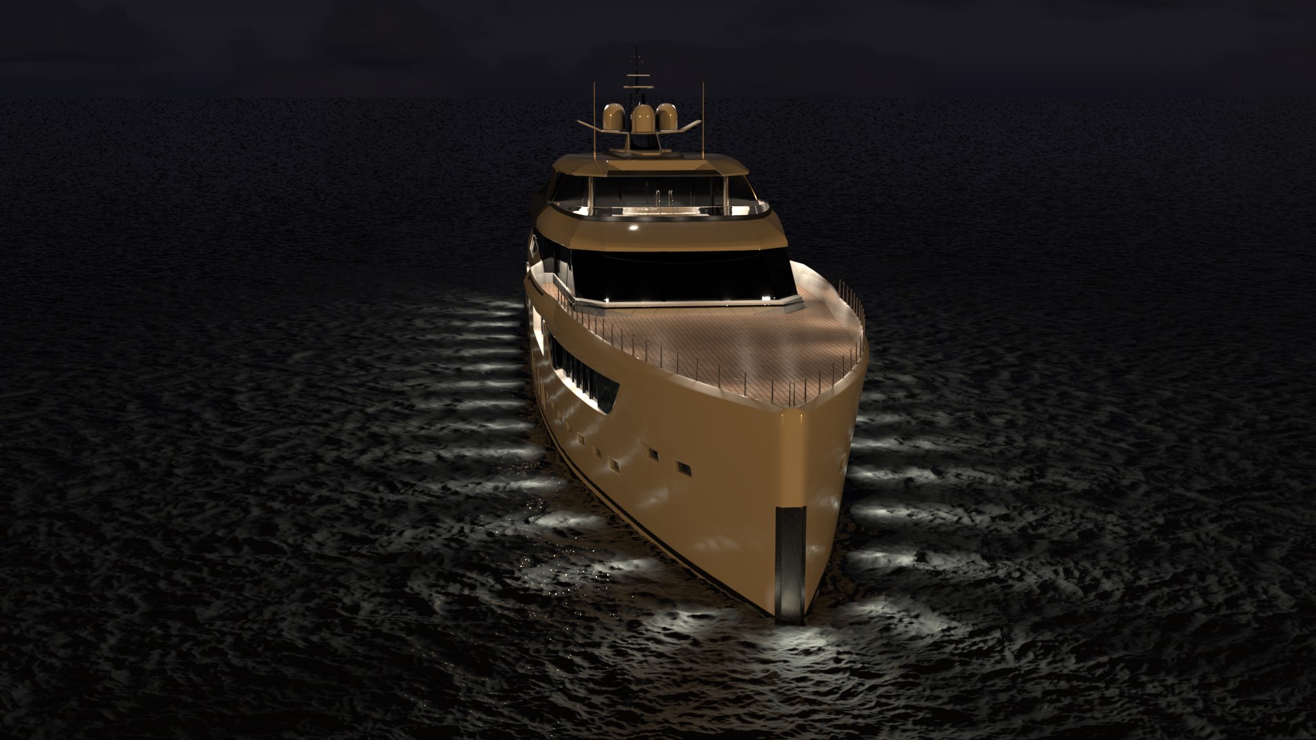 3D O Rea Superyacht Night Scene - TurboSquid 2192658
