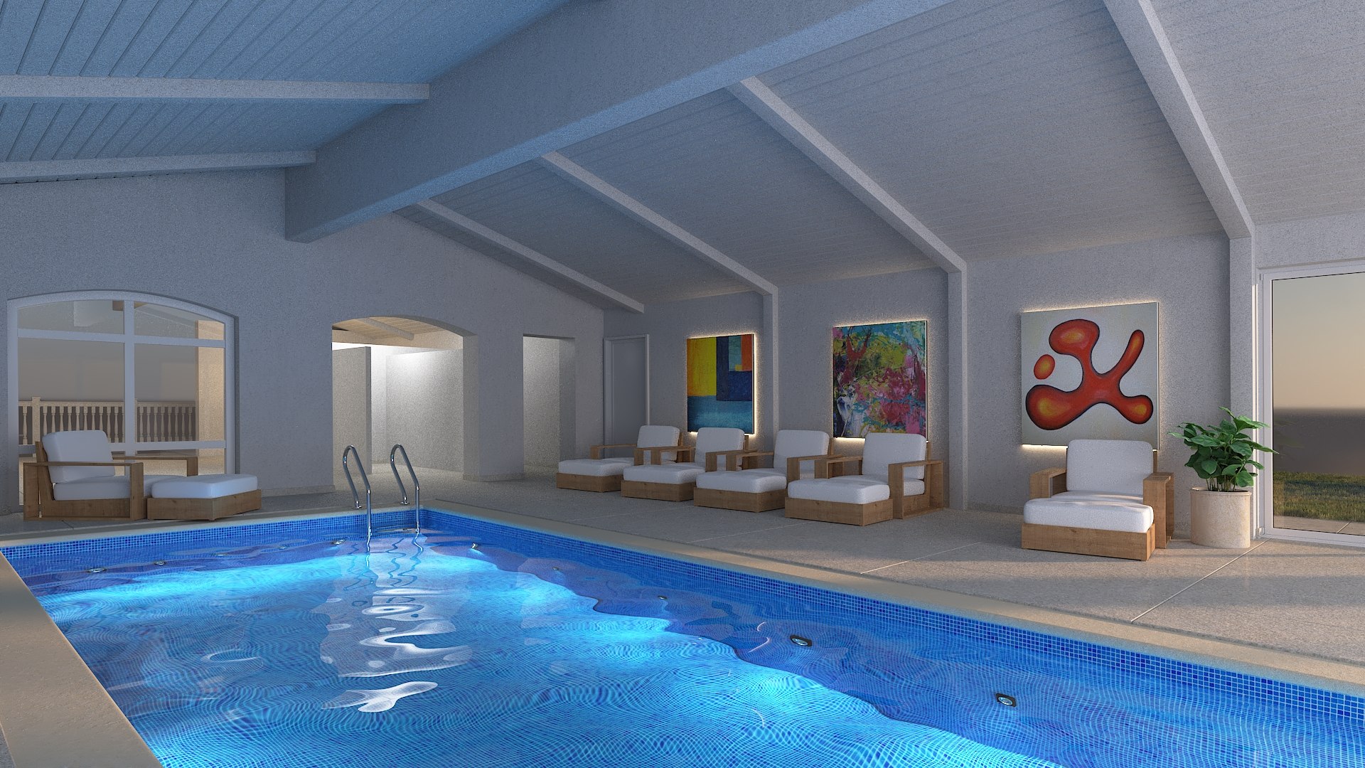 SPA 03 Pool Scene 3D Model - TurboSquid 2200018