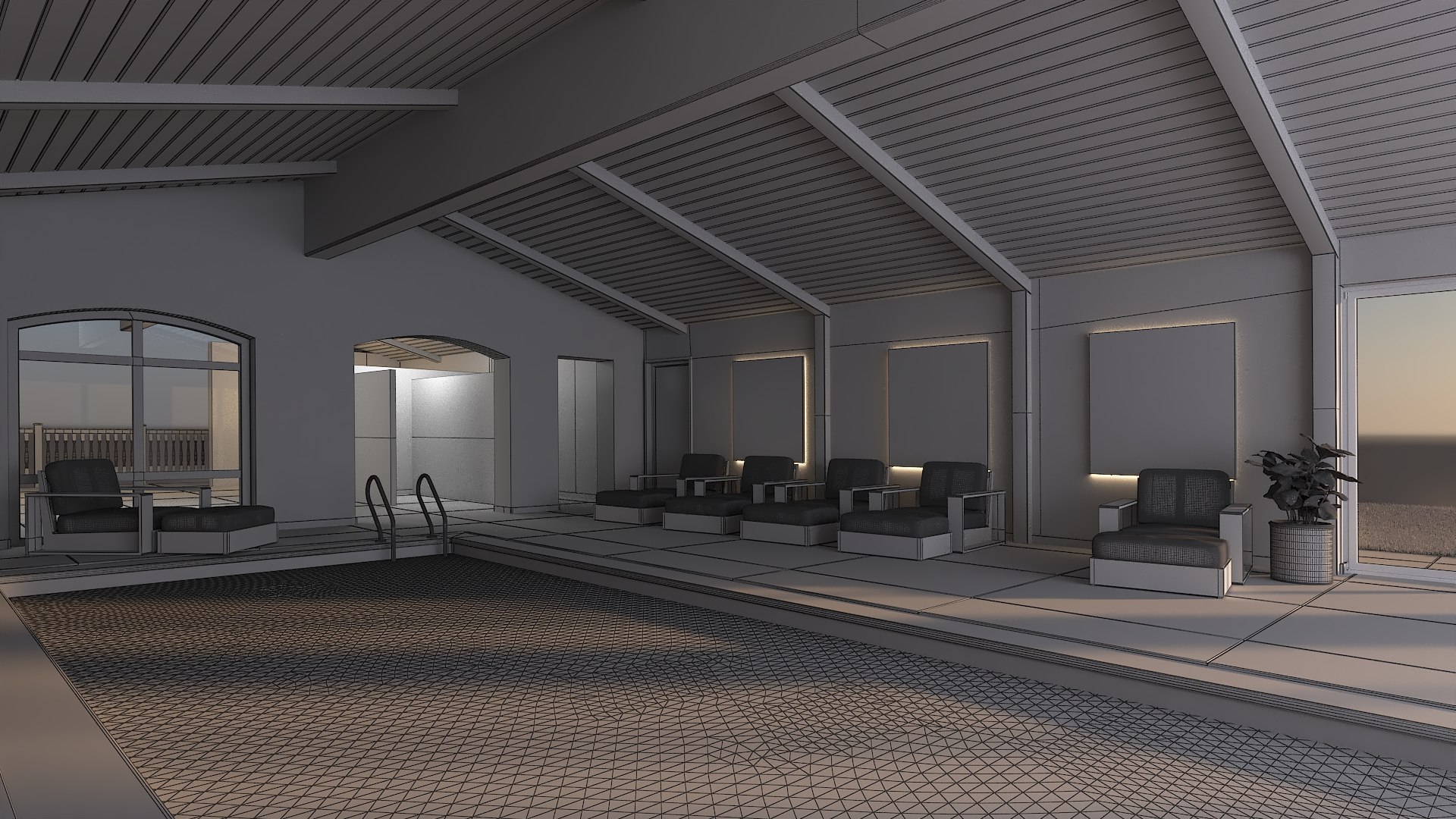 SPA 03 Pool Scene 3D Model - TurboSquid 2200018