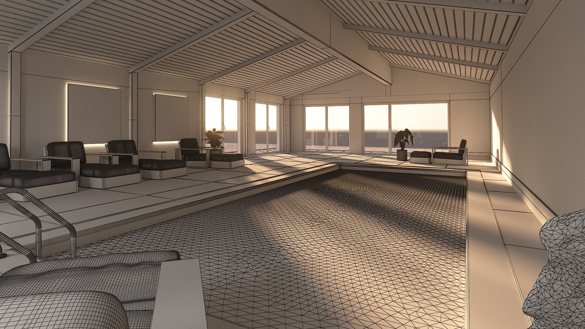 SPA 03 Pool Scene 3D Model - TurboSquid 2200018