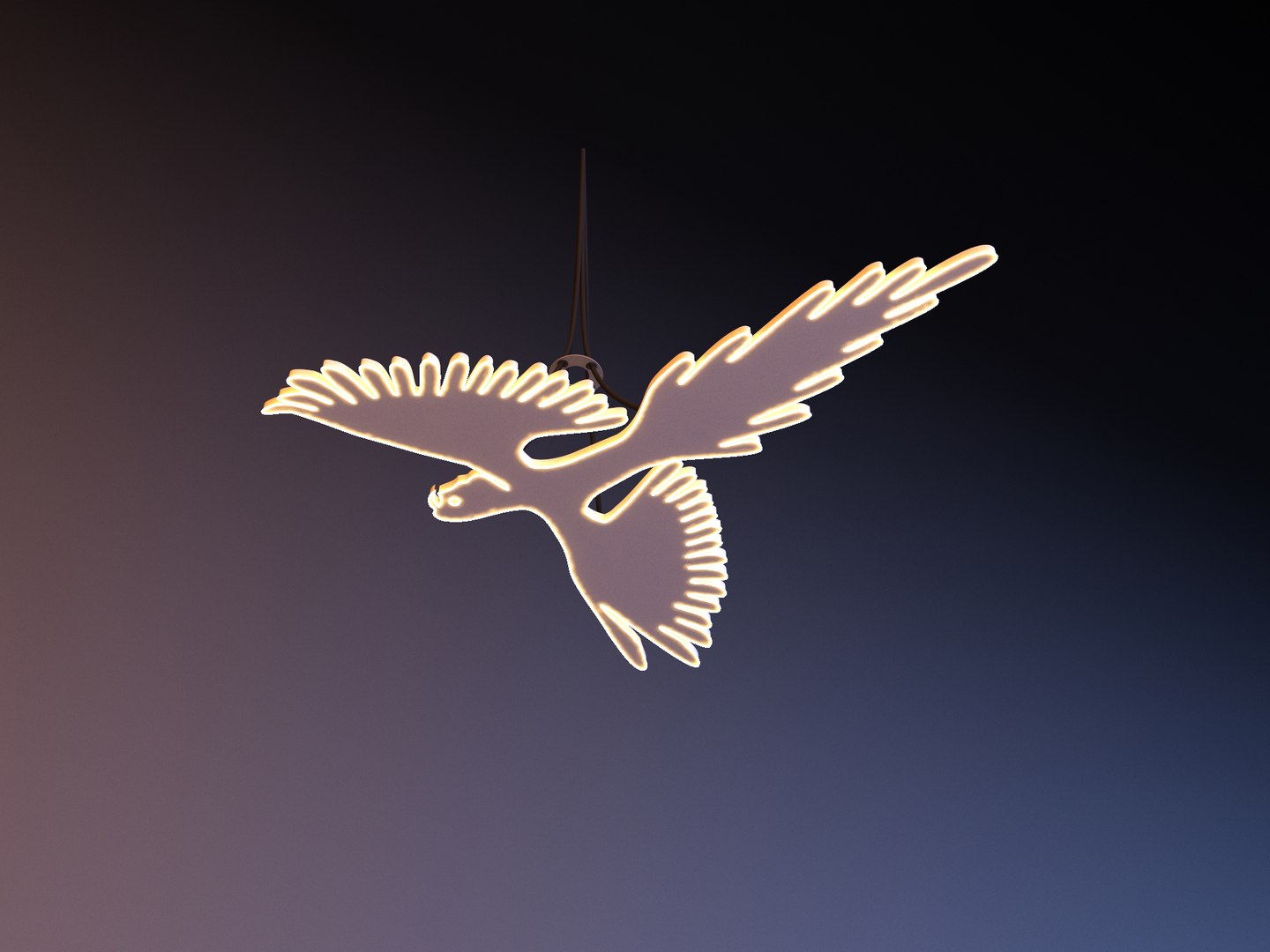 Bird loft glow lamp 3D model - TurboSquid 1823904