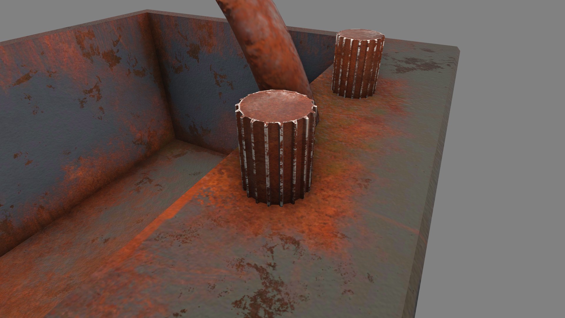 Free Obj Model Old Rusty Sink Horror