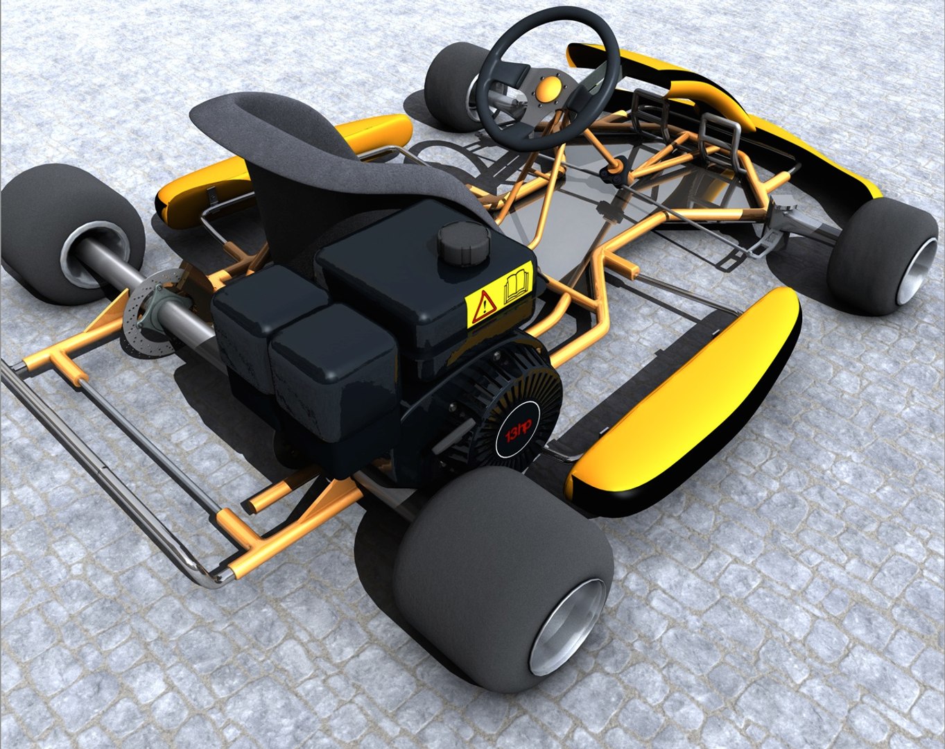 c4d racing kart