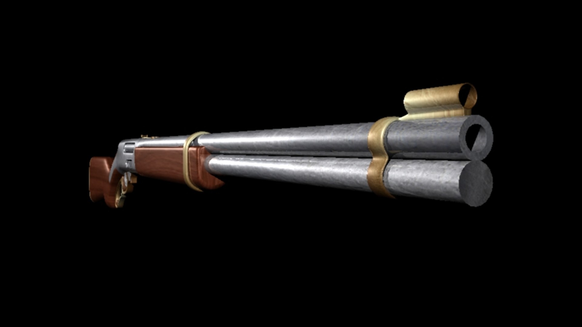 3d Model Old Rifle Gun
