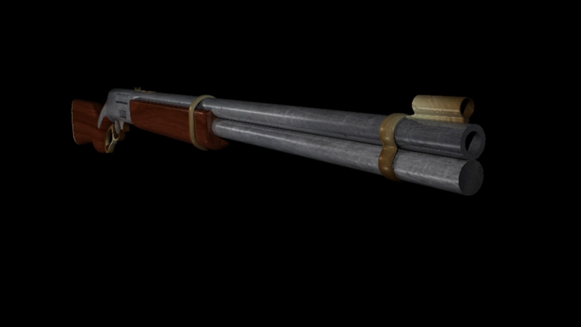 3d Model Old Rifle Gun
