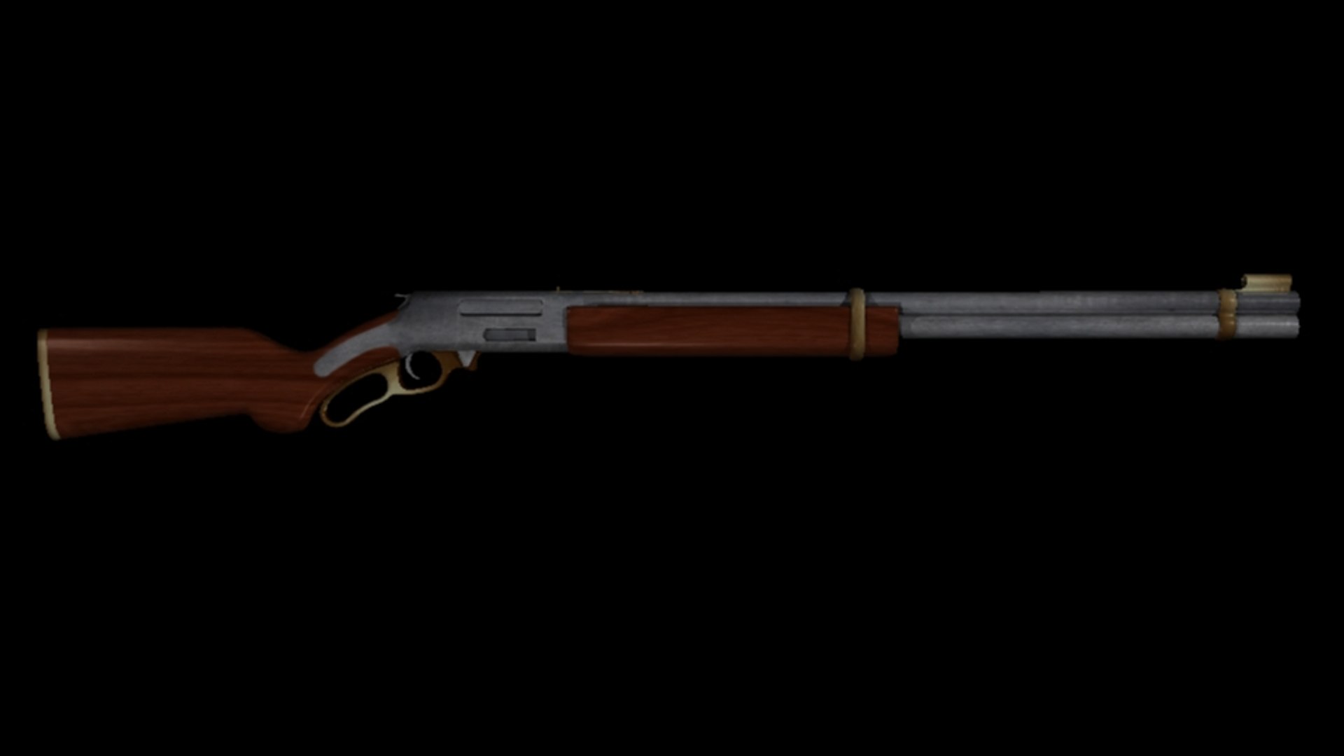 3d Model Old Rifle Gun