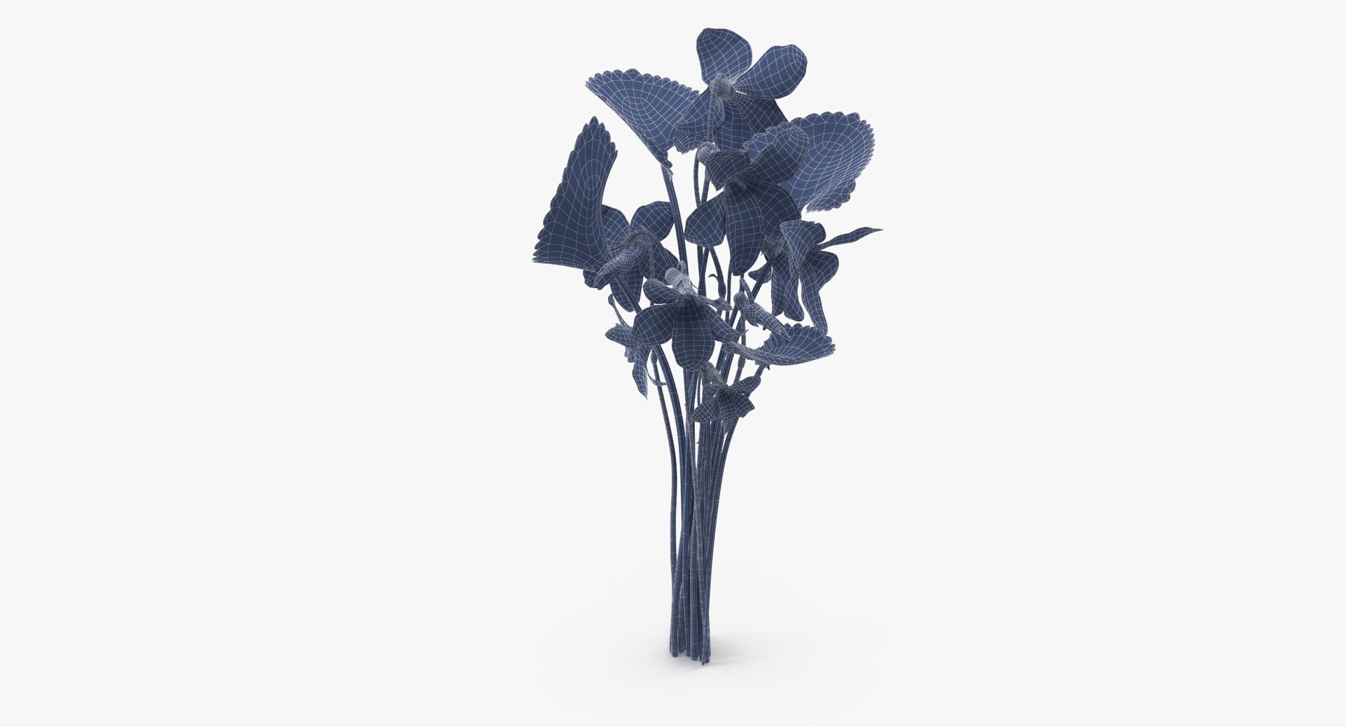 3d Violet Bouquet - Model