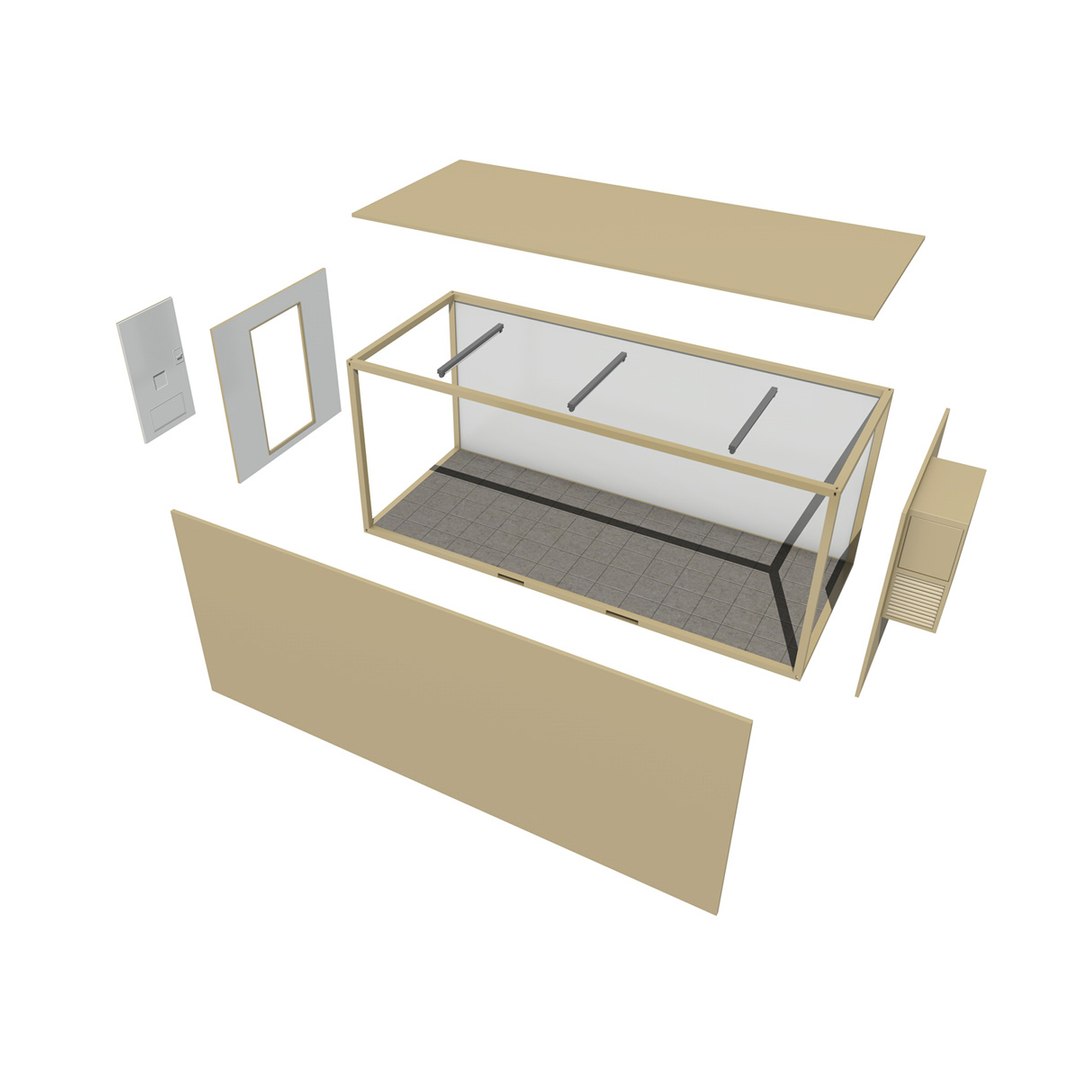 3d Model 20ft Office Container Version