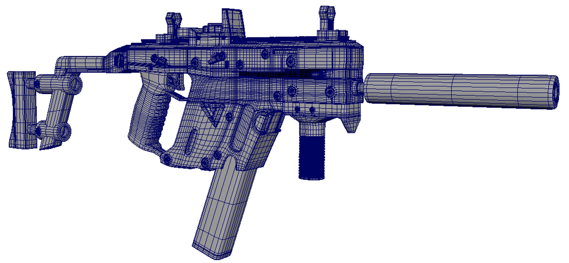 3D model submachine gun - TurboSquid 1277031