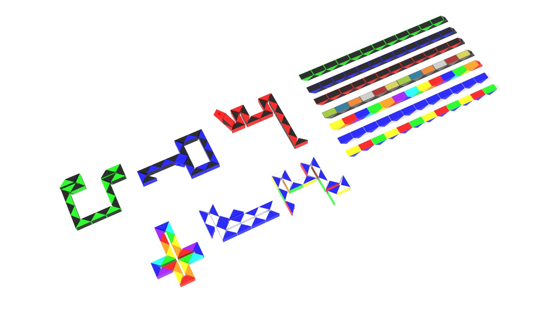 Snake Puzzles Set 3D Model - TurboSquid 1892286