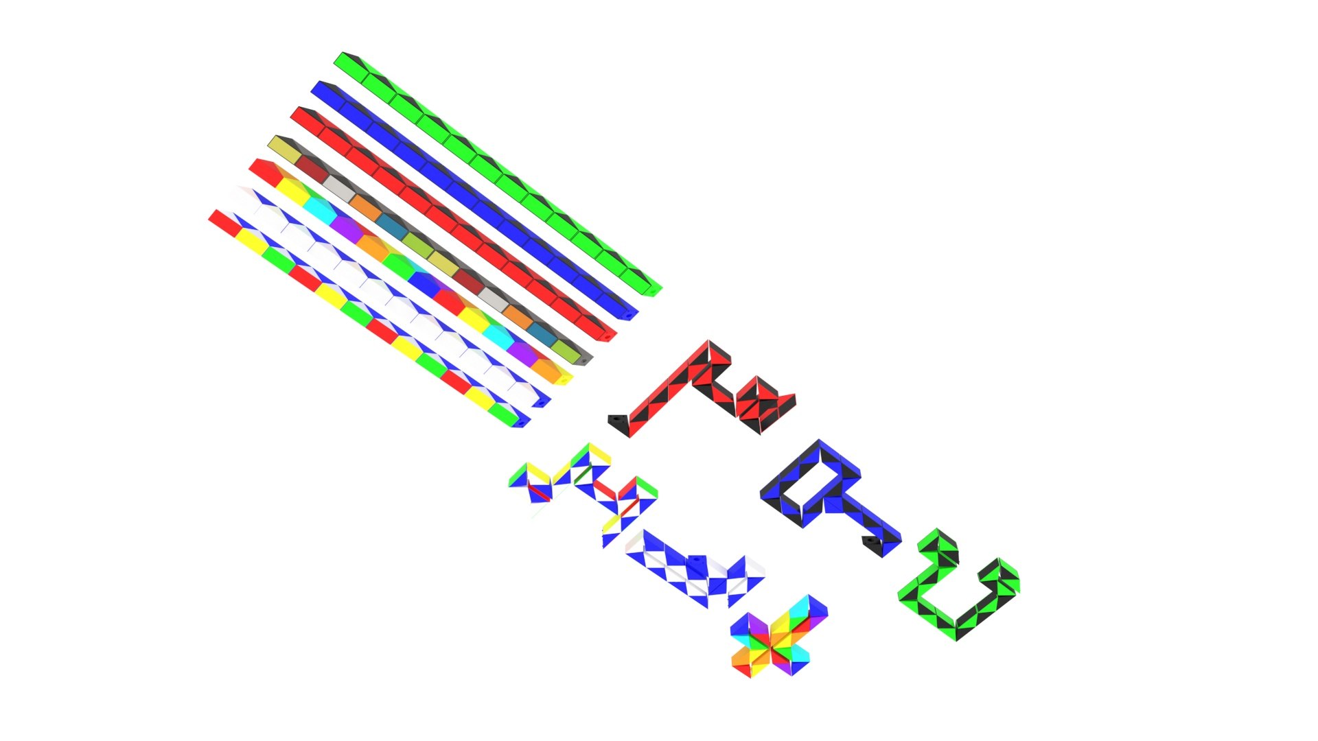 Snake Puzzles Set 3D Model - TurboSquid 1892286